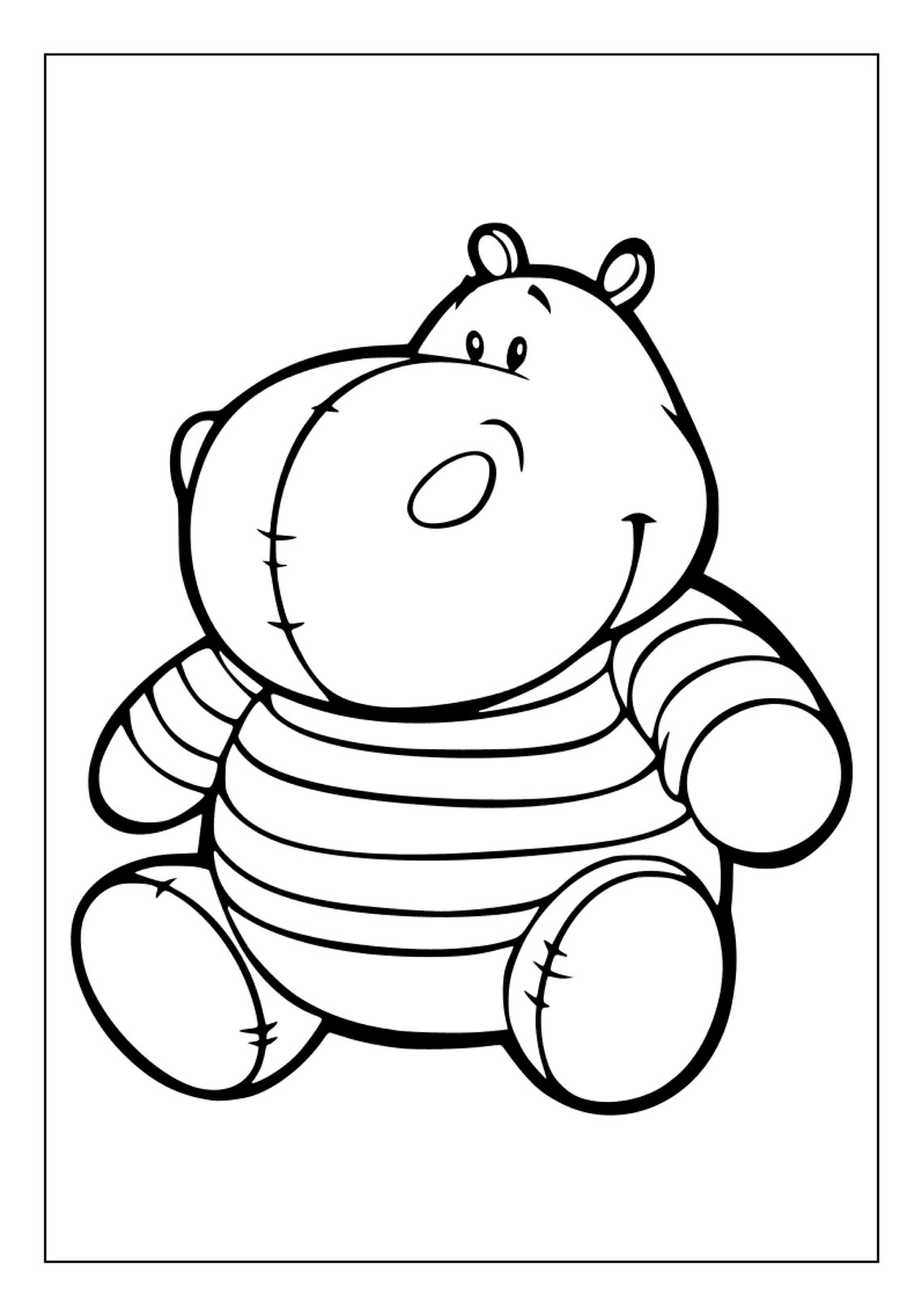 Printable Hippo Coloring Pages for Kids and Adults | 90 Pages | Instant ...