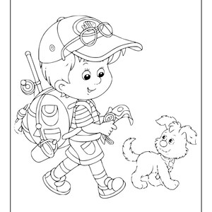 Printable Tourist Coloring Pages for Kids & Adults | 30 Pages | Instant ...