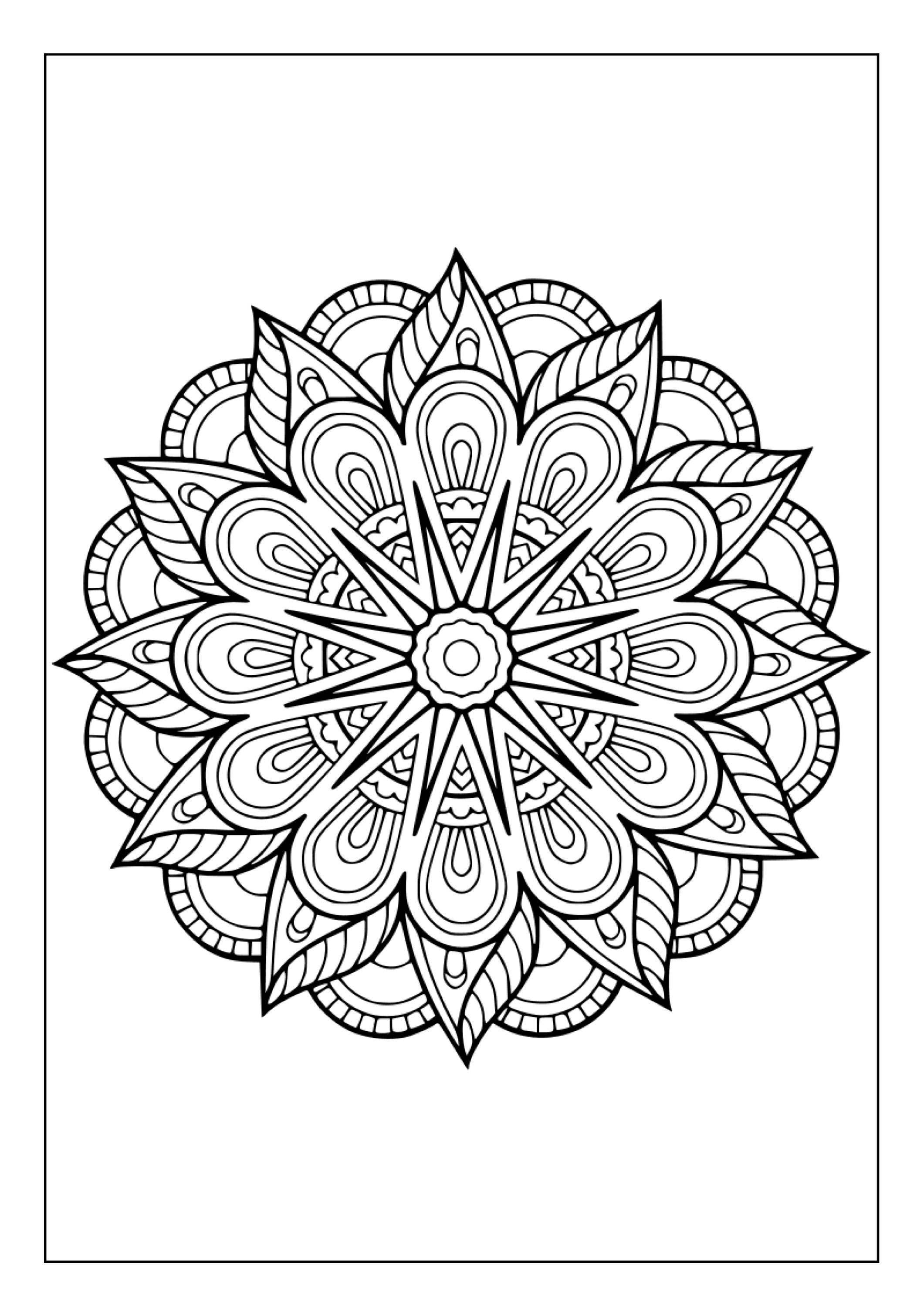 Printable Mandala Coloring Pages for Kids and Adults | 90 Pages ...