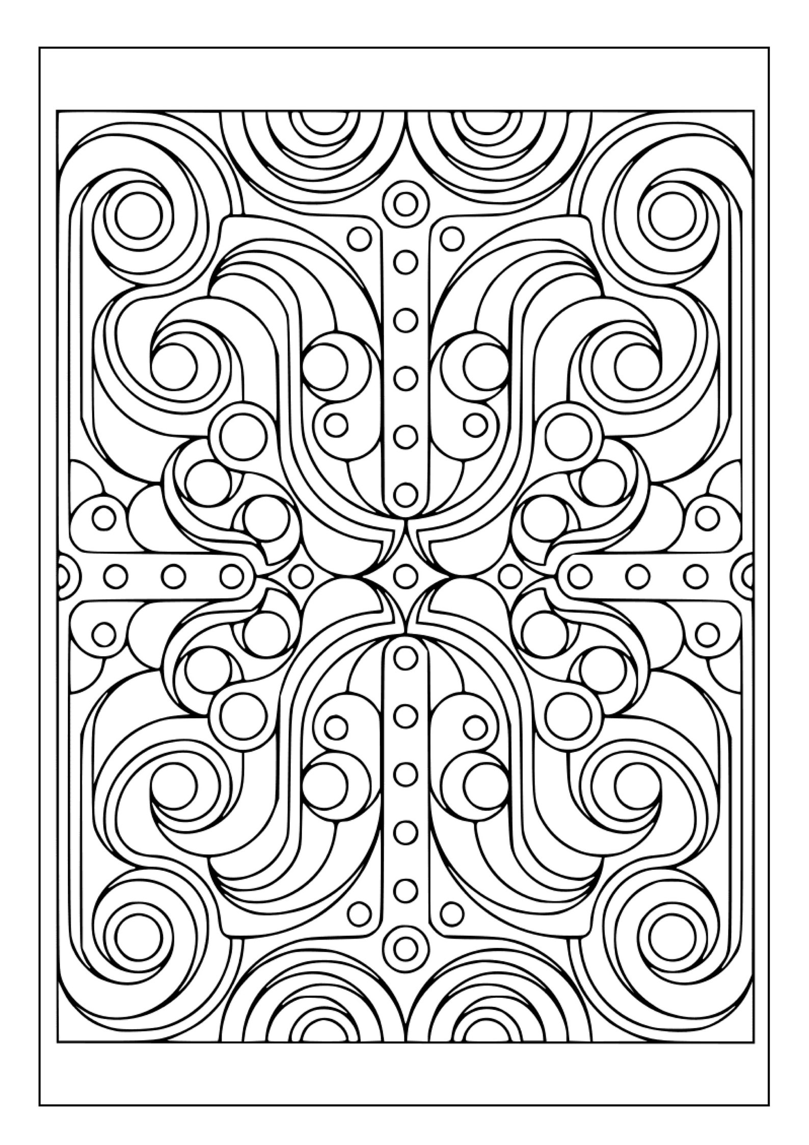 Printable Geometric Coloring Pages for Kids and Adults | 100 Pages ...
