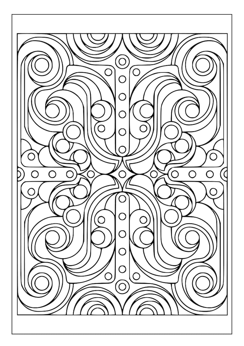 Printable Geometric Coloring Pages for Kids and Adults | 100 Pages ...