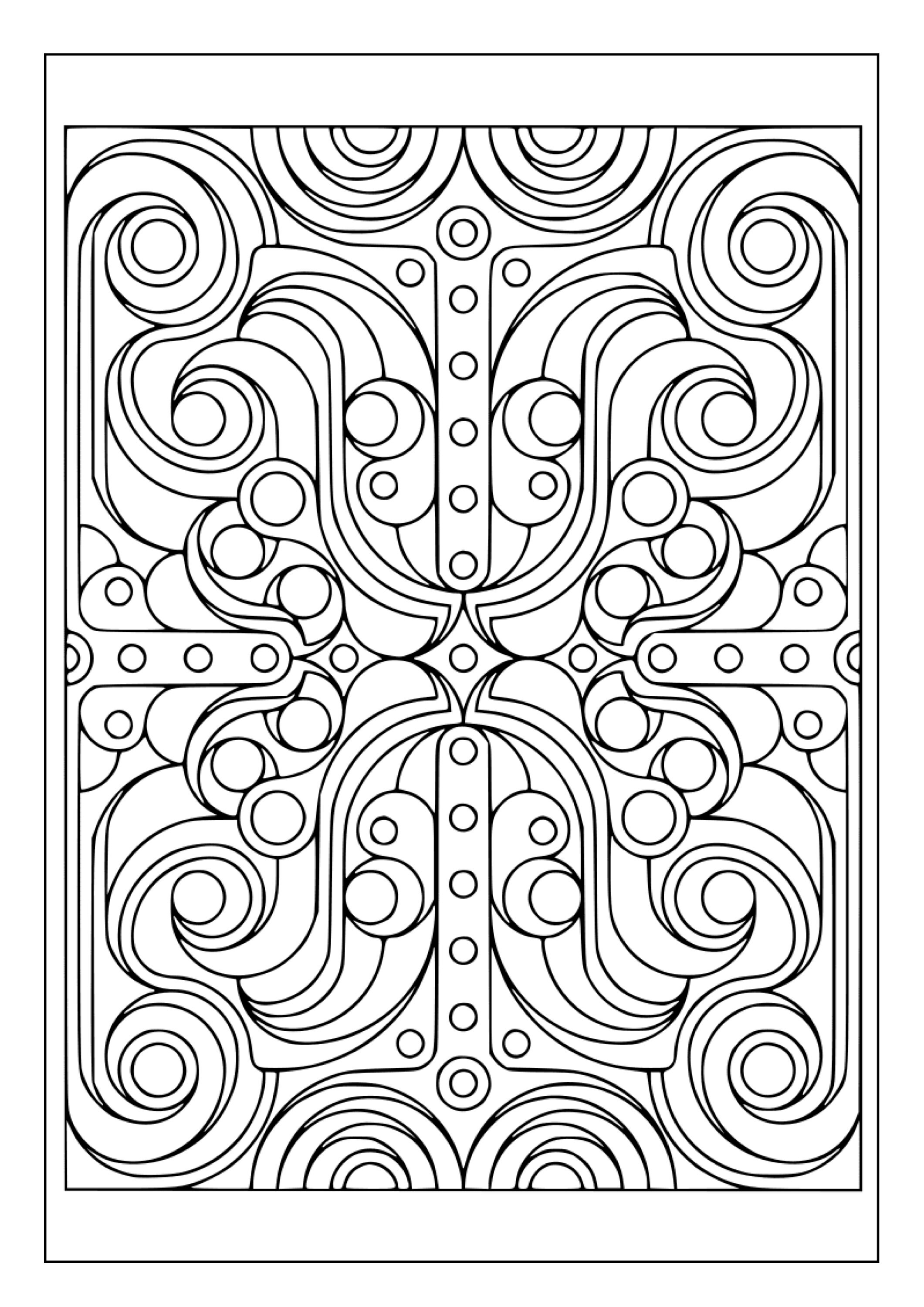 Printable Geometric Coloring Pages for Kids and Adults 100 Pages ...