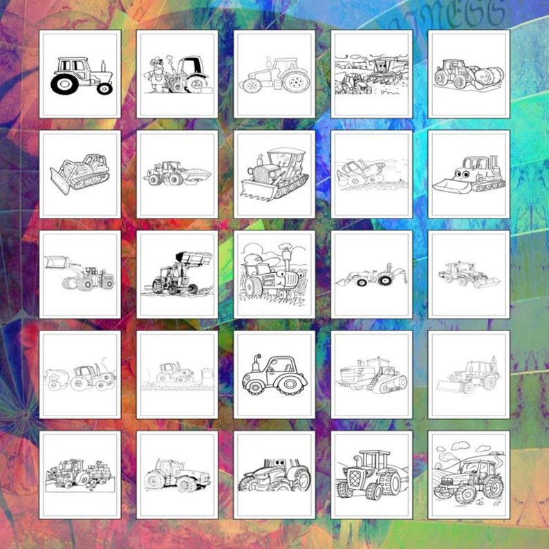Printable Tractor Coloring Pages for Kids and Adults | 90 Pages ...