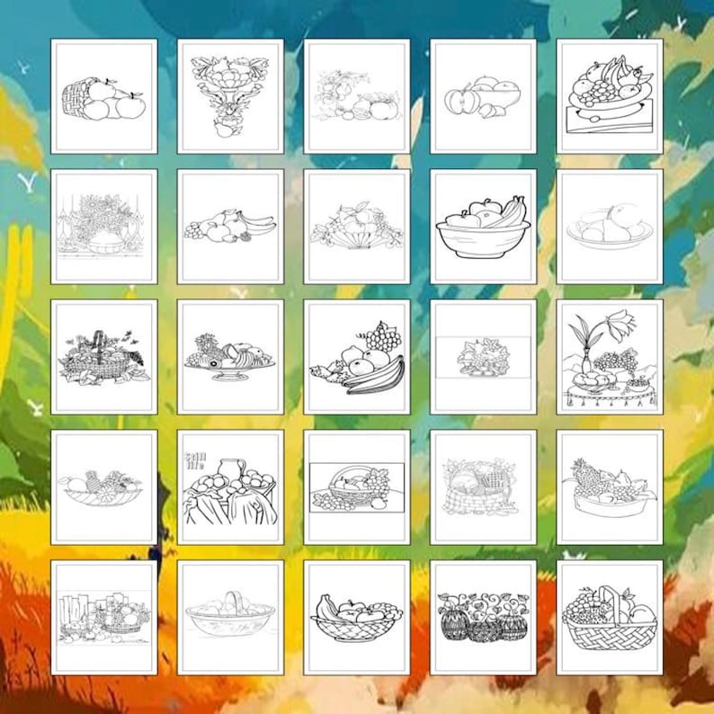 Printable Still Life Coloring Pages for Kids & Adults | 45 Pages ...