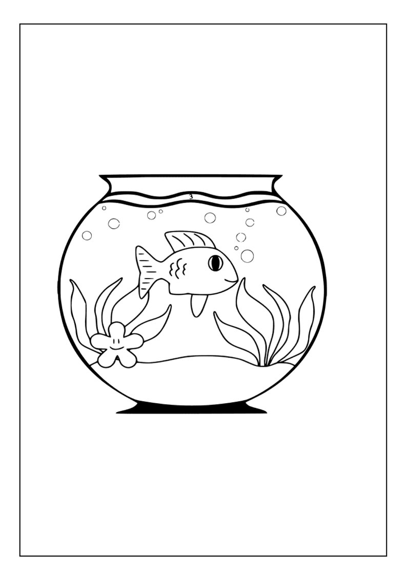 Printable Aquarium Coloring Pages for Kids & Adults | 30 Pages ...