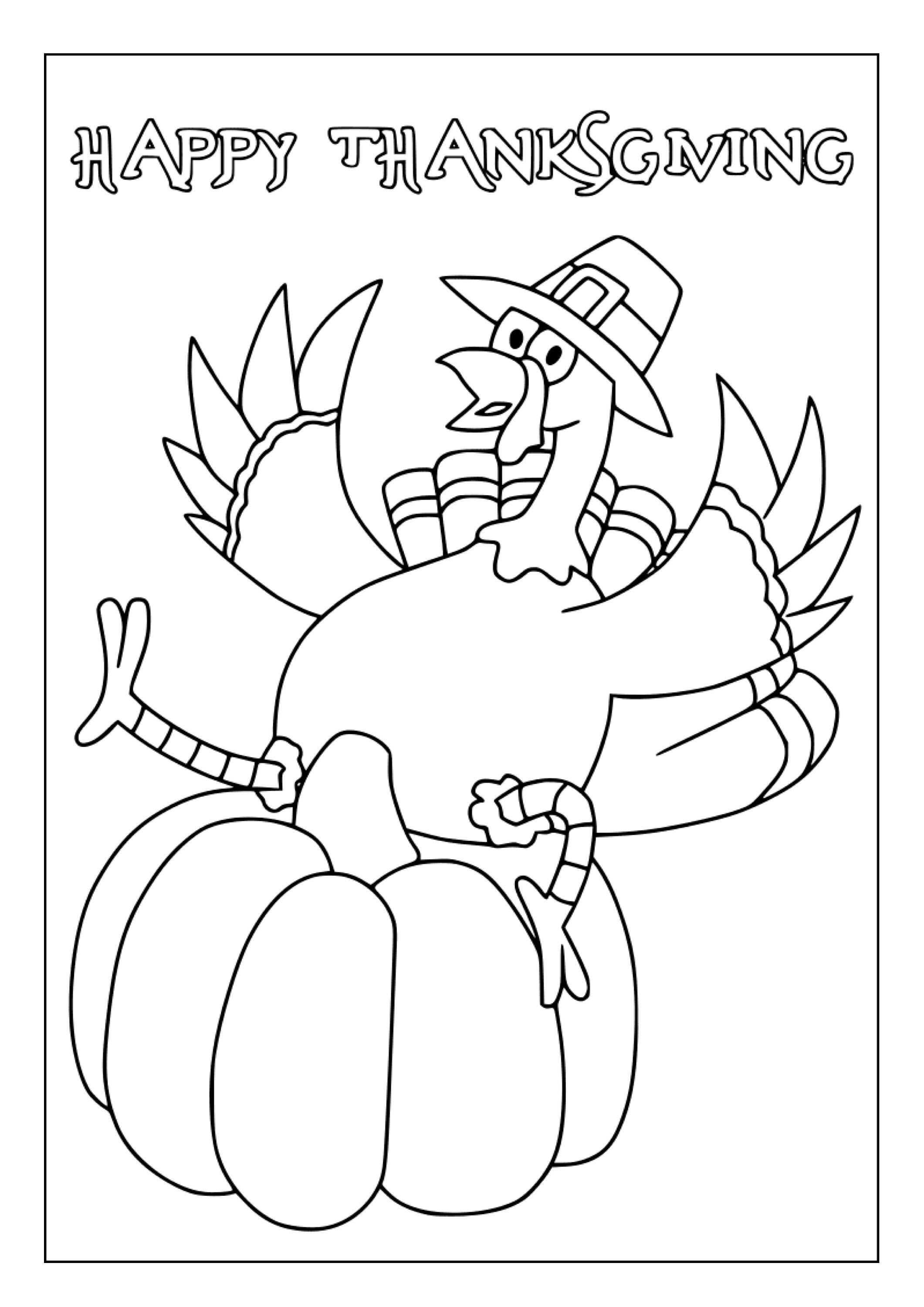Printable Thanksgiving Coloring Pages for Kids and Adults | 50 Pages ...