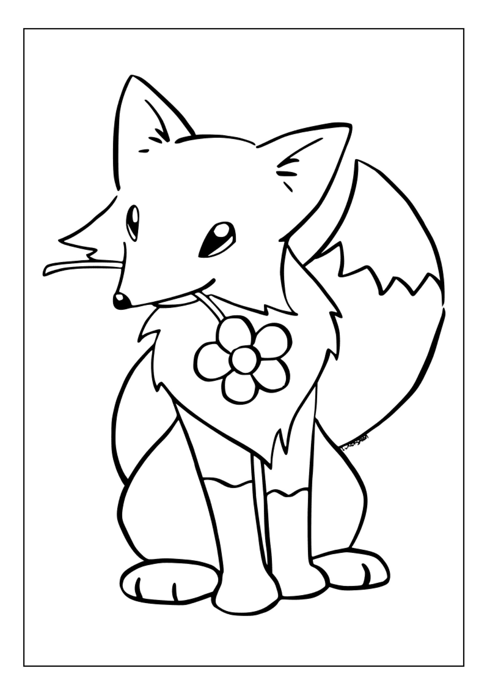 Printable Fox Coloring Pages for Kids and Adults | 90 Pages | Instant ...