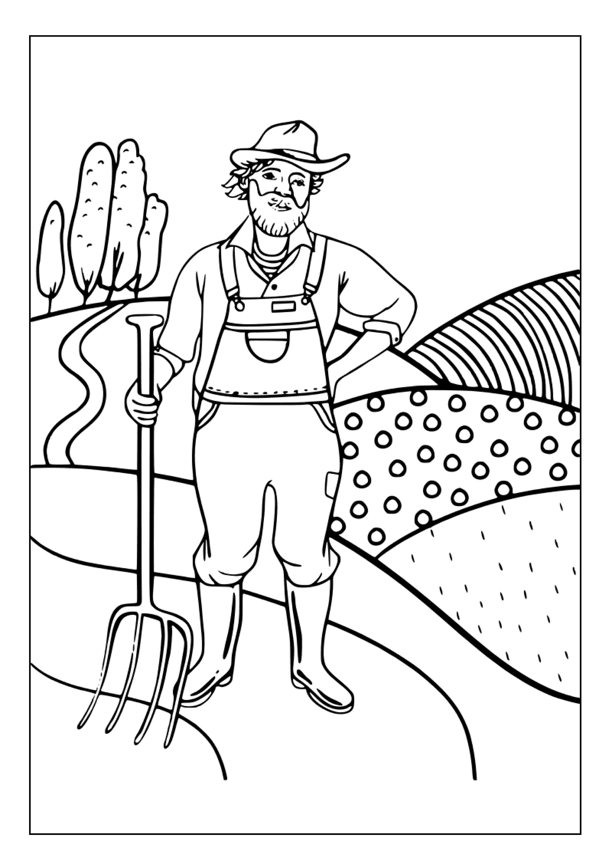 Printable Farmer Coloring Pages For Kids Adults 35 Pages Instant Printable Farmer Coloring Pages For Kids Adults 35 Pages Instant