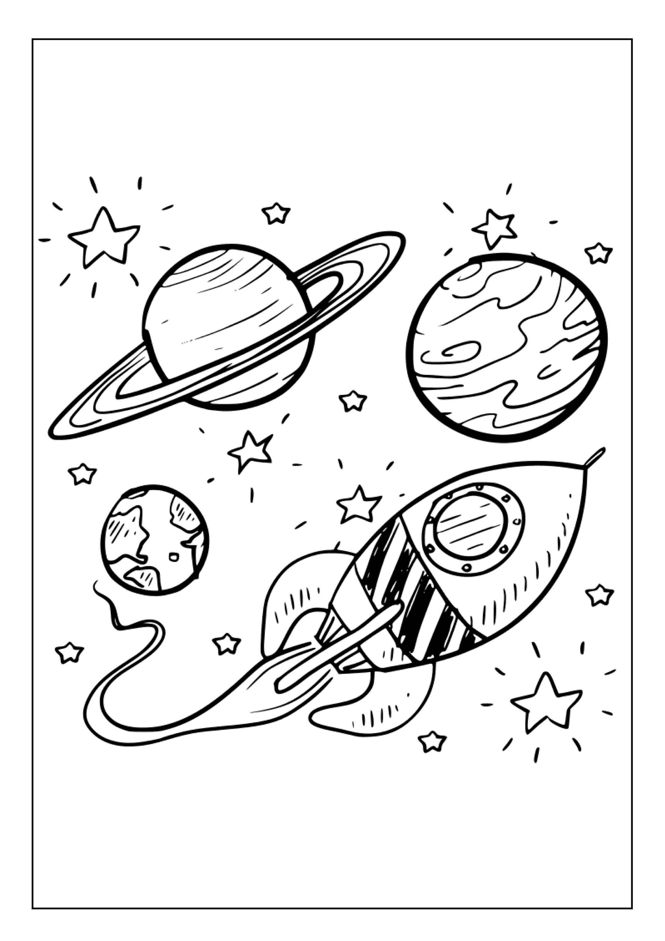 Printable Solar System Coloring Pages for Kids and Adults | 70 Pages ...