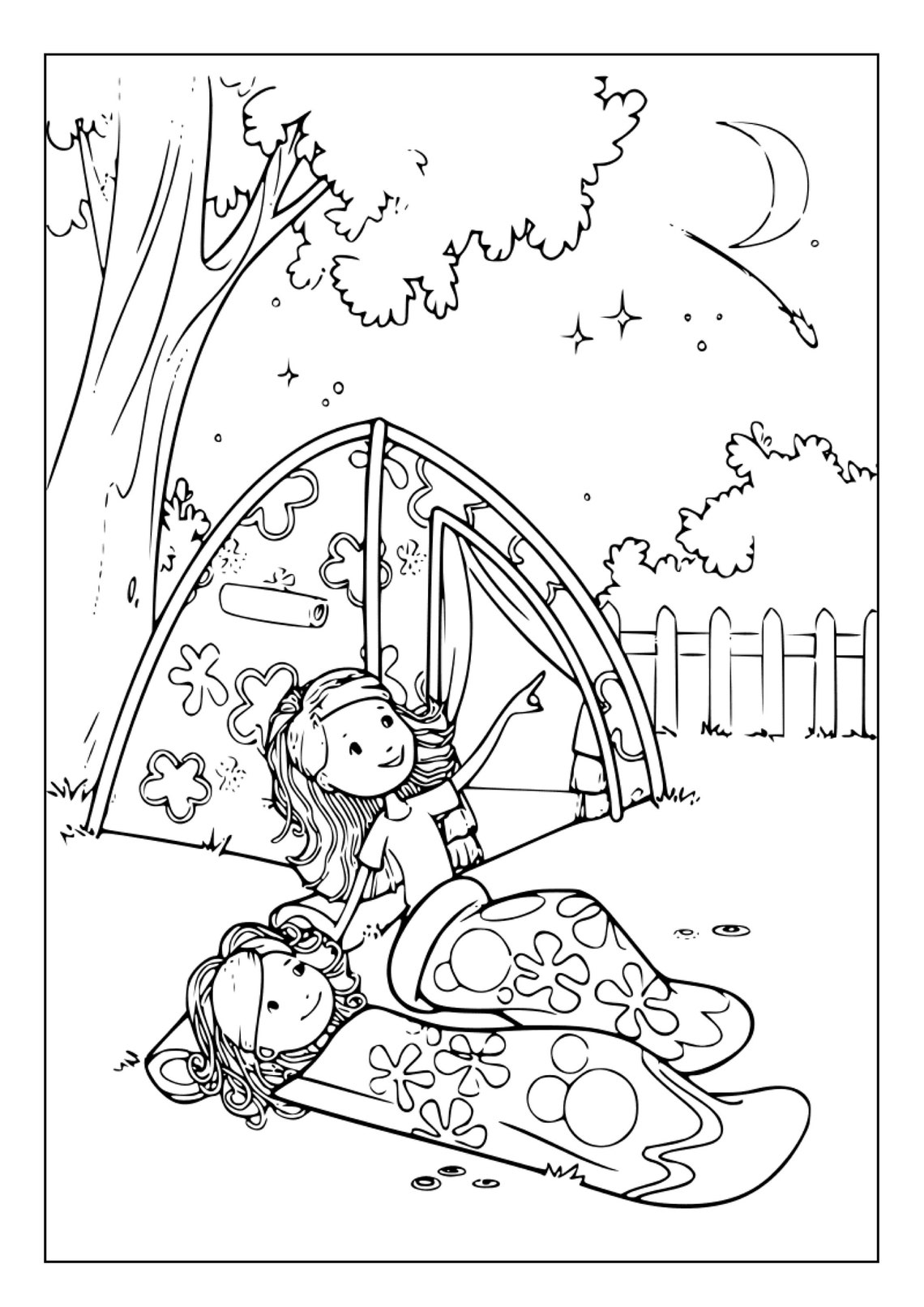 Printable Camping Coloring Pages for Kids and Adults | 90 Pages ...