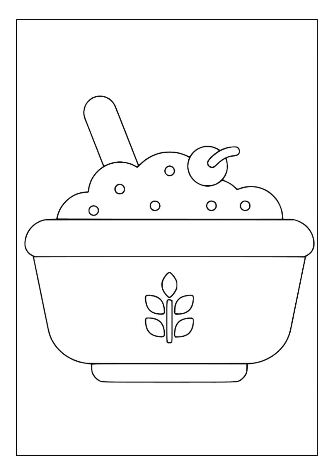 Printable Oatmeal Coloring Pages for Kids & Adults | 25 Pages | Instant ...