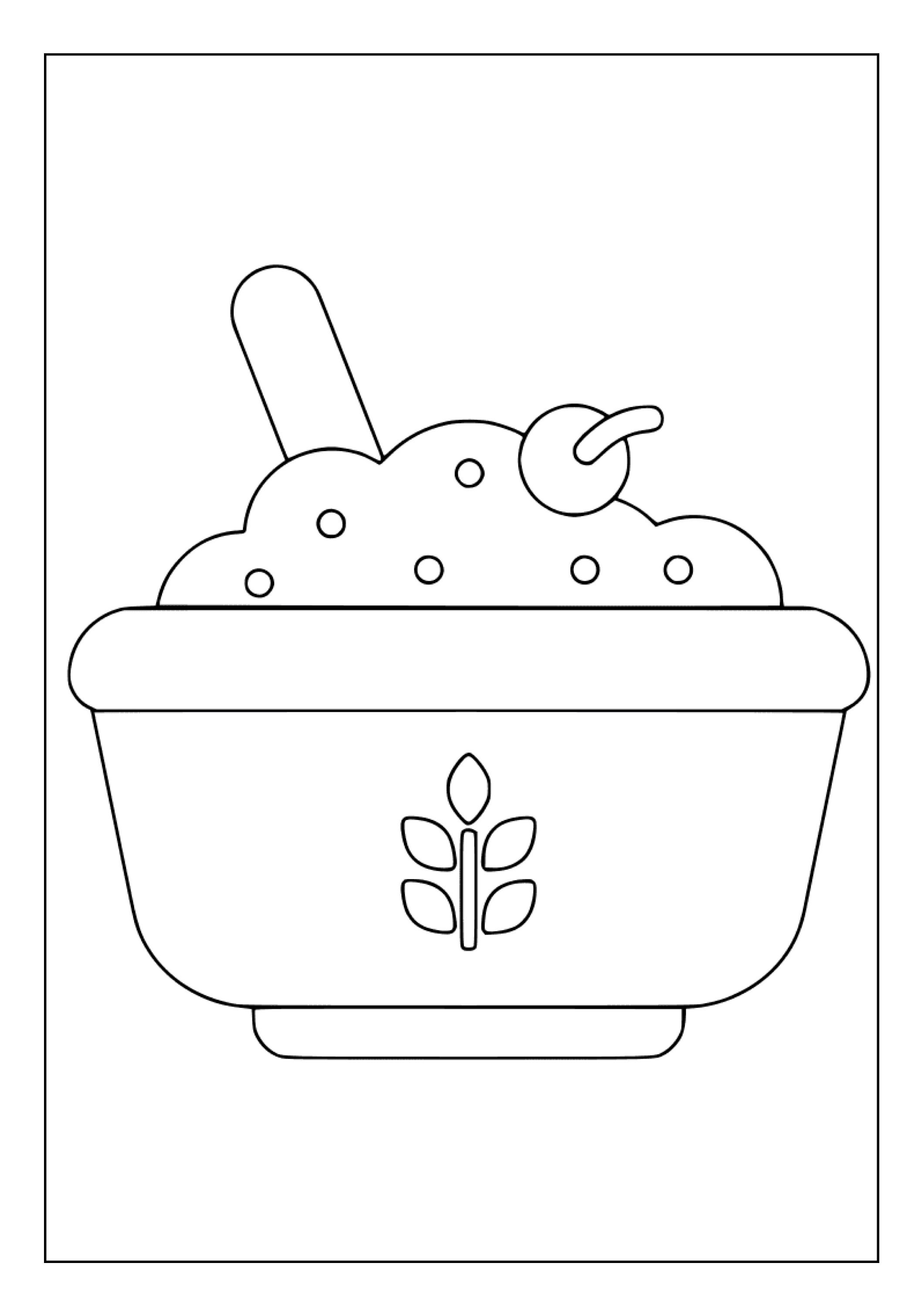 Printable Oatmeal Coloring Pages for Kids & Adults | 25 Pages | Instant ...