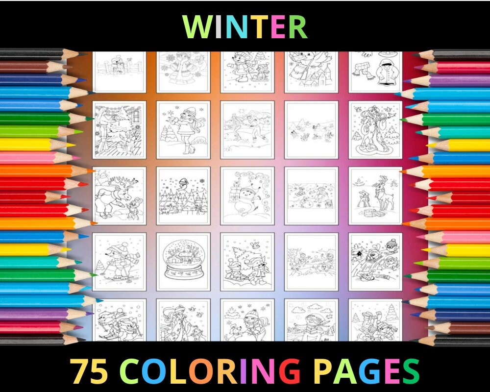 Printable Winter Coloring Pages for Kids and Adults | 75 Pages ...