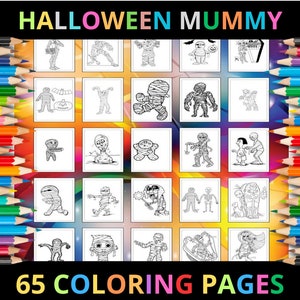 Printable Halloween Mummy Coloring Pages for Kids and Adults | 65 Pages ...