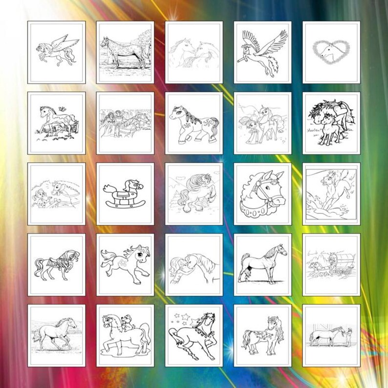 Printable Horse Coloring Pages for Kids and Adults | 100 Pages ...