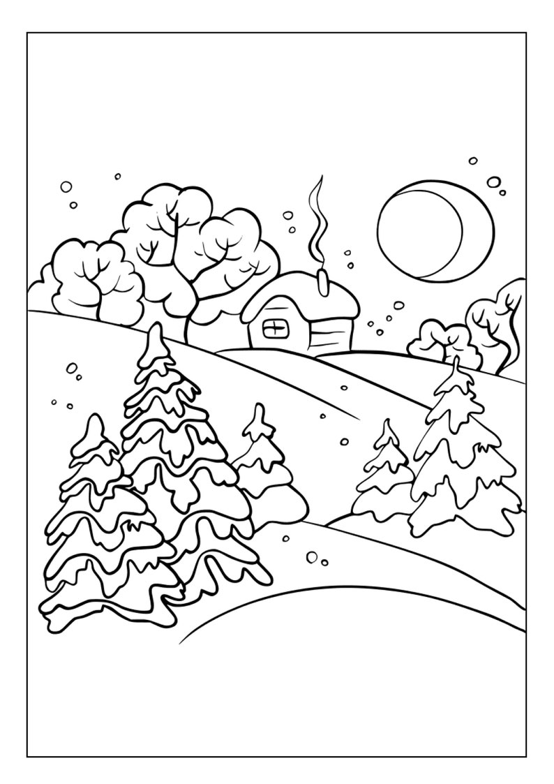 Printable Winter Coloring Pages for Kids and Adults | 75 Pages ...
