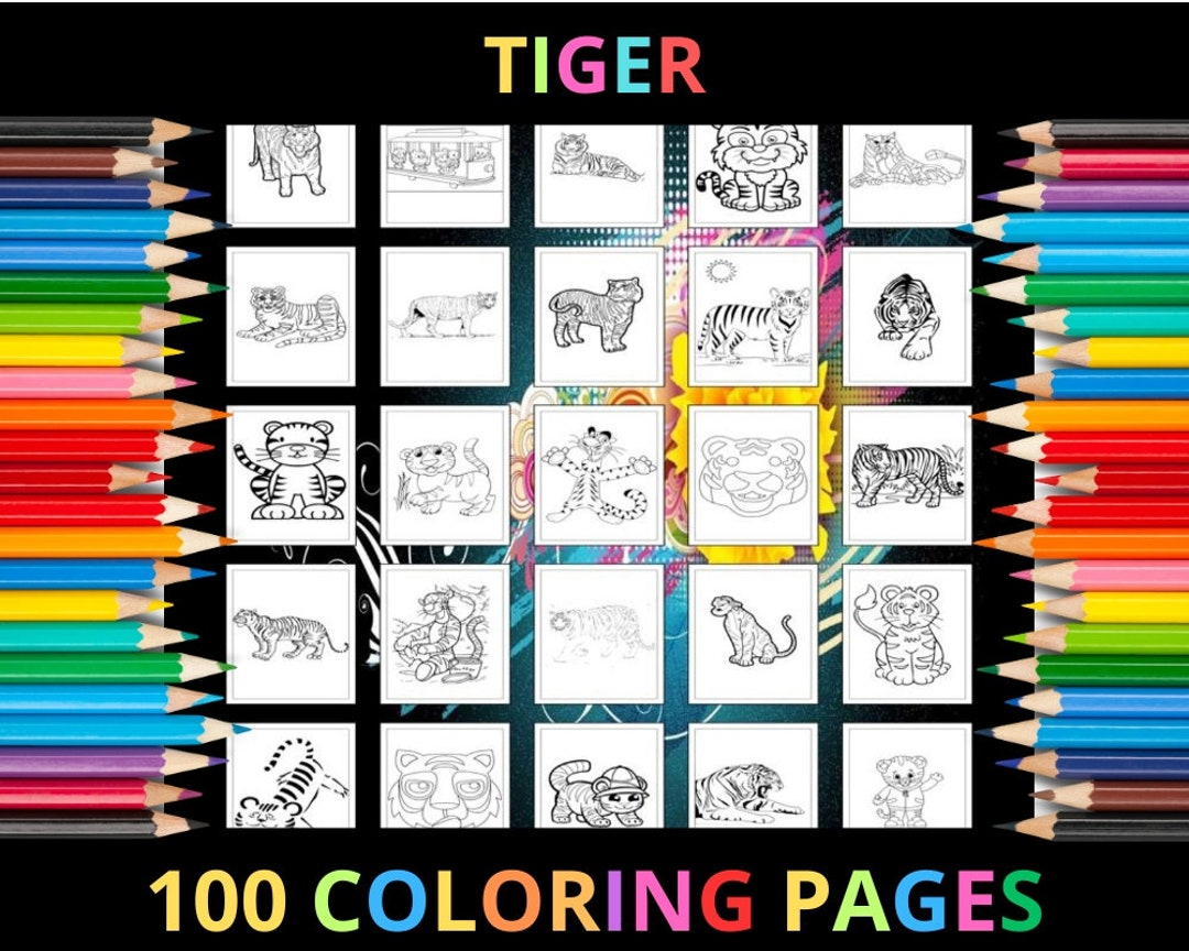 Printable Tiger Coloring Pages for Kids and Adults | 100 Pages ...