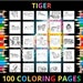 Printable Tiger Coloring Pages for Kids and Adults | 100 Pages ...