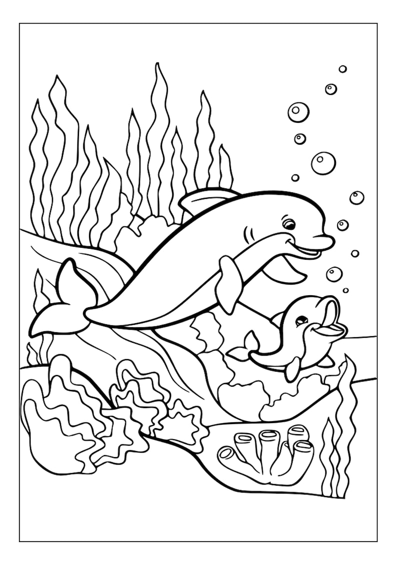 Printable Under the Sea Coloring Pages for Kids and Adults |90 Pages ...