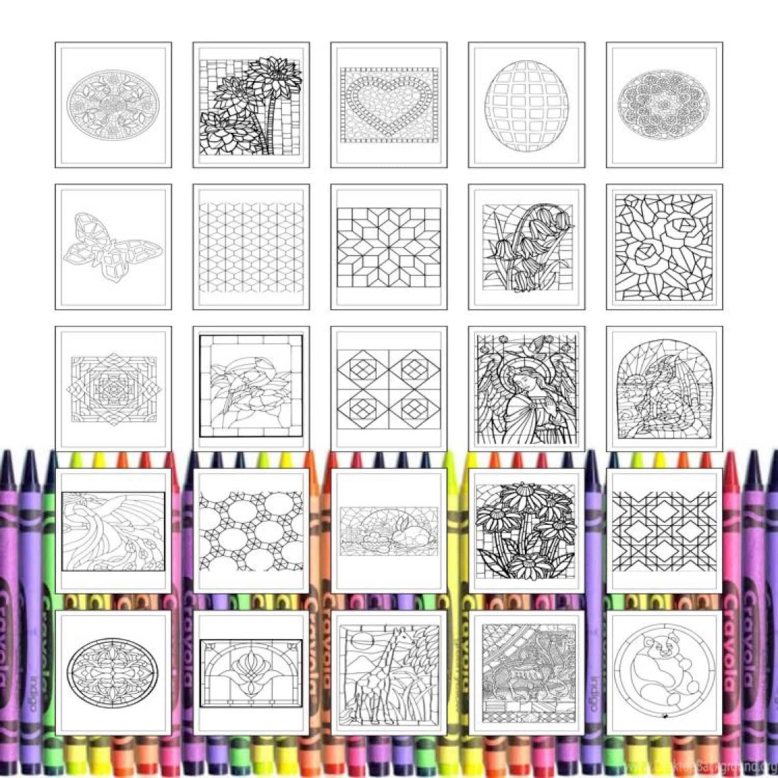 Printable Mosaic Coloring Pages for Kids and Adults | 90 Pages ...