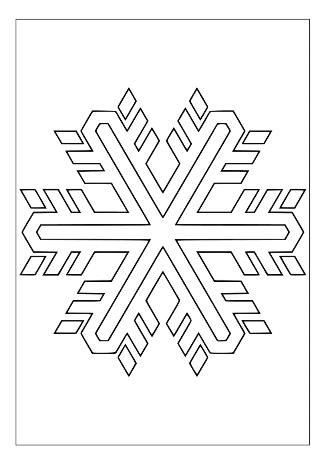 Printable Snowflake Coloring Pages for Kids and Adults 90 Pages Instant ...