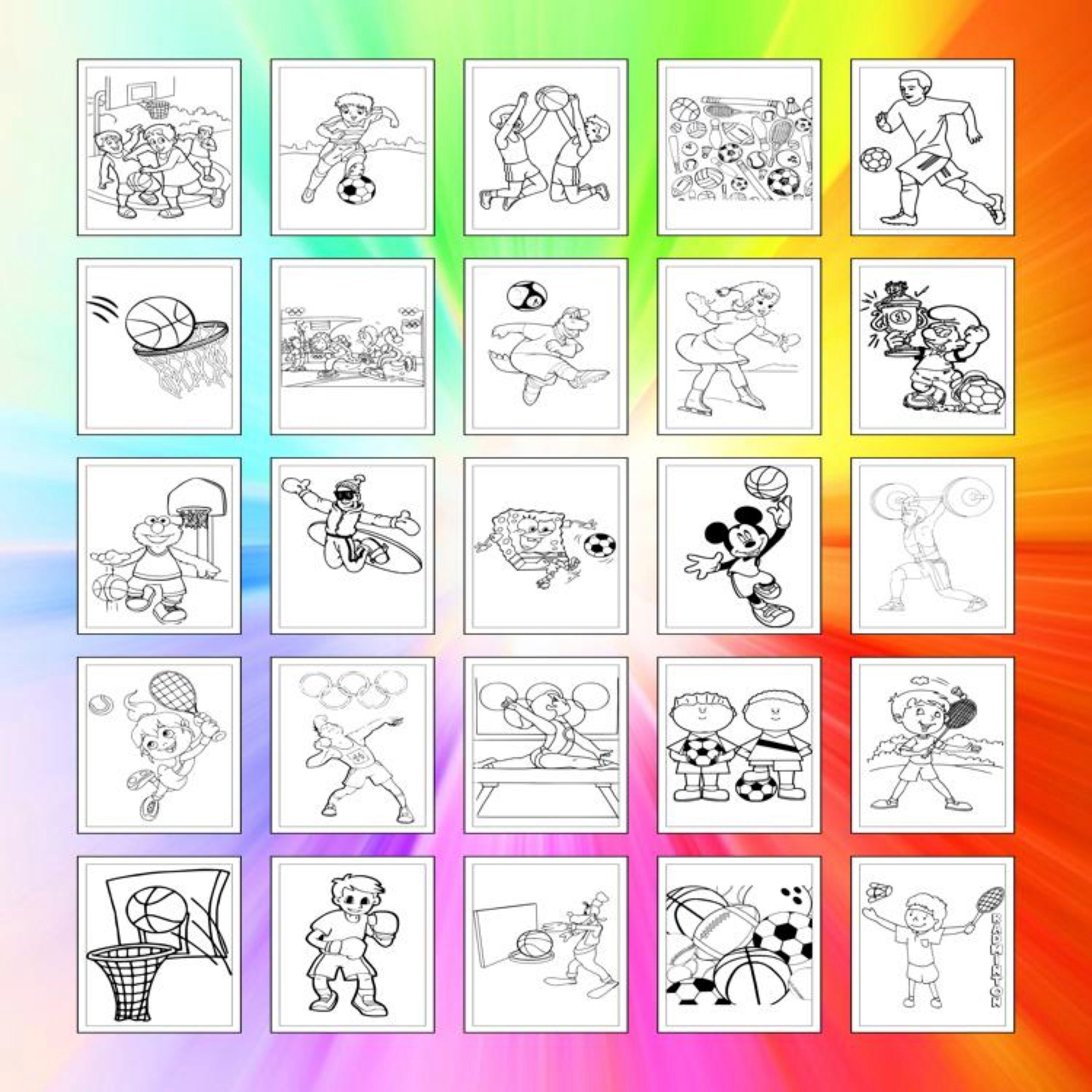 Printable Sports Coloring Pages for Kids and Adults | 100 Pages ...