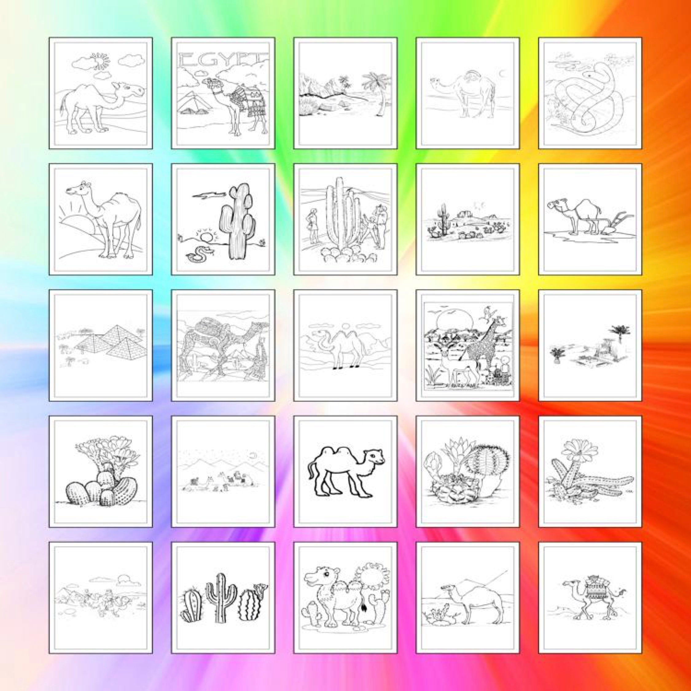 Printable Desert Coloring Pages for Kids and Adults | 60 Pages ...