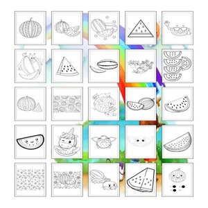 Printable Watermelon Coloring Pages for Kids & Adults | 70 Pages ...