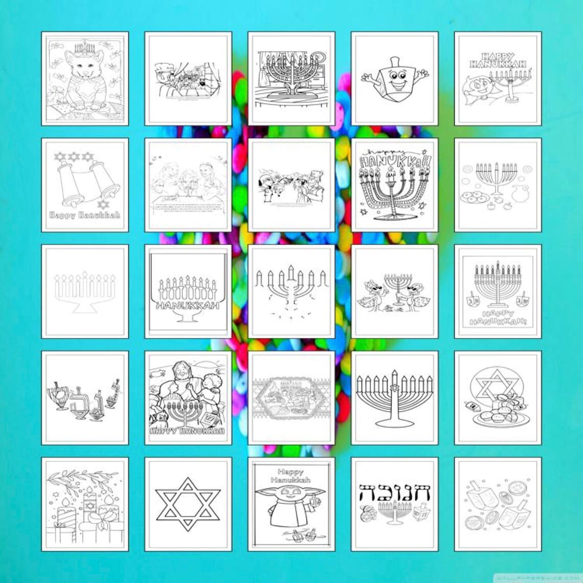Printable Hanukkah Coloring Pages for Kids & Adults | 90 Pages ...
