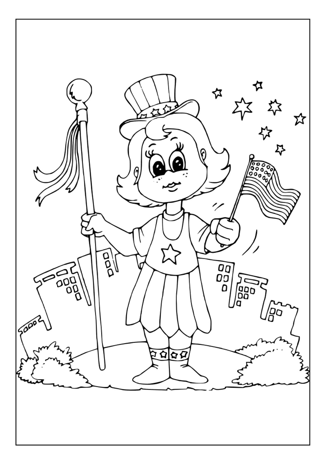 Printable Patriotic Coloring Pages for Kids and Adults 100 Pages ...