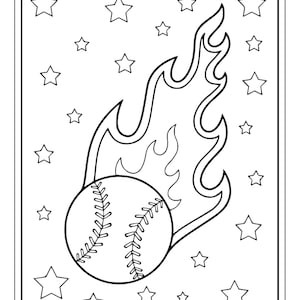 Printable Baseball Coloring Pages for Kids and Adults | 100 Pages ...