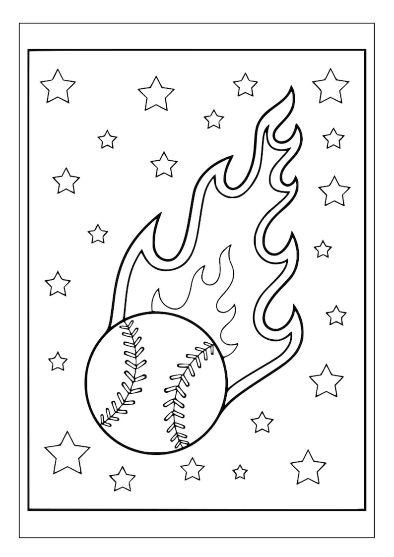 Printable Baseball Coloring Pages for Kids and Adults | 100 Pages ...