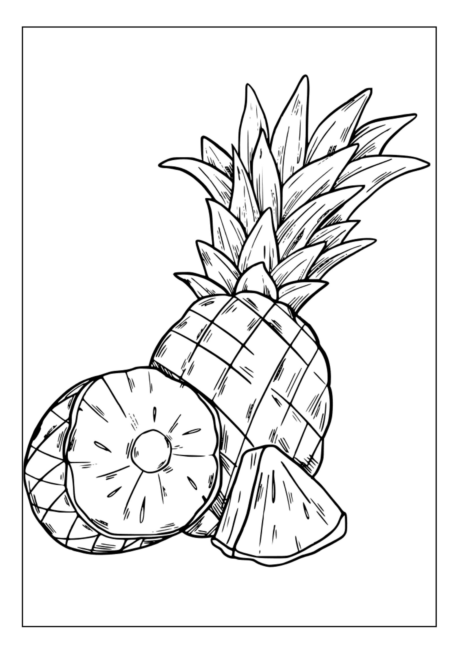 Printable Pineapple Coloring Pages for Kids and Adults | 95 Pages ...