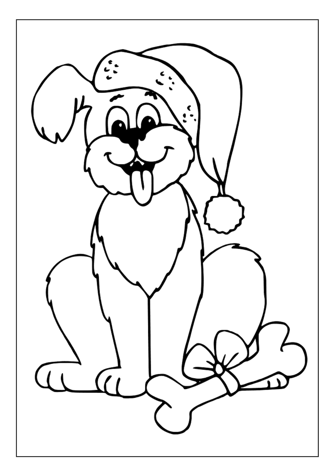 Printable Christmas Puppy Coloring Pages for Kids and Adults | 55 Pages ...