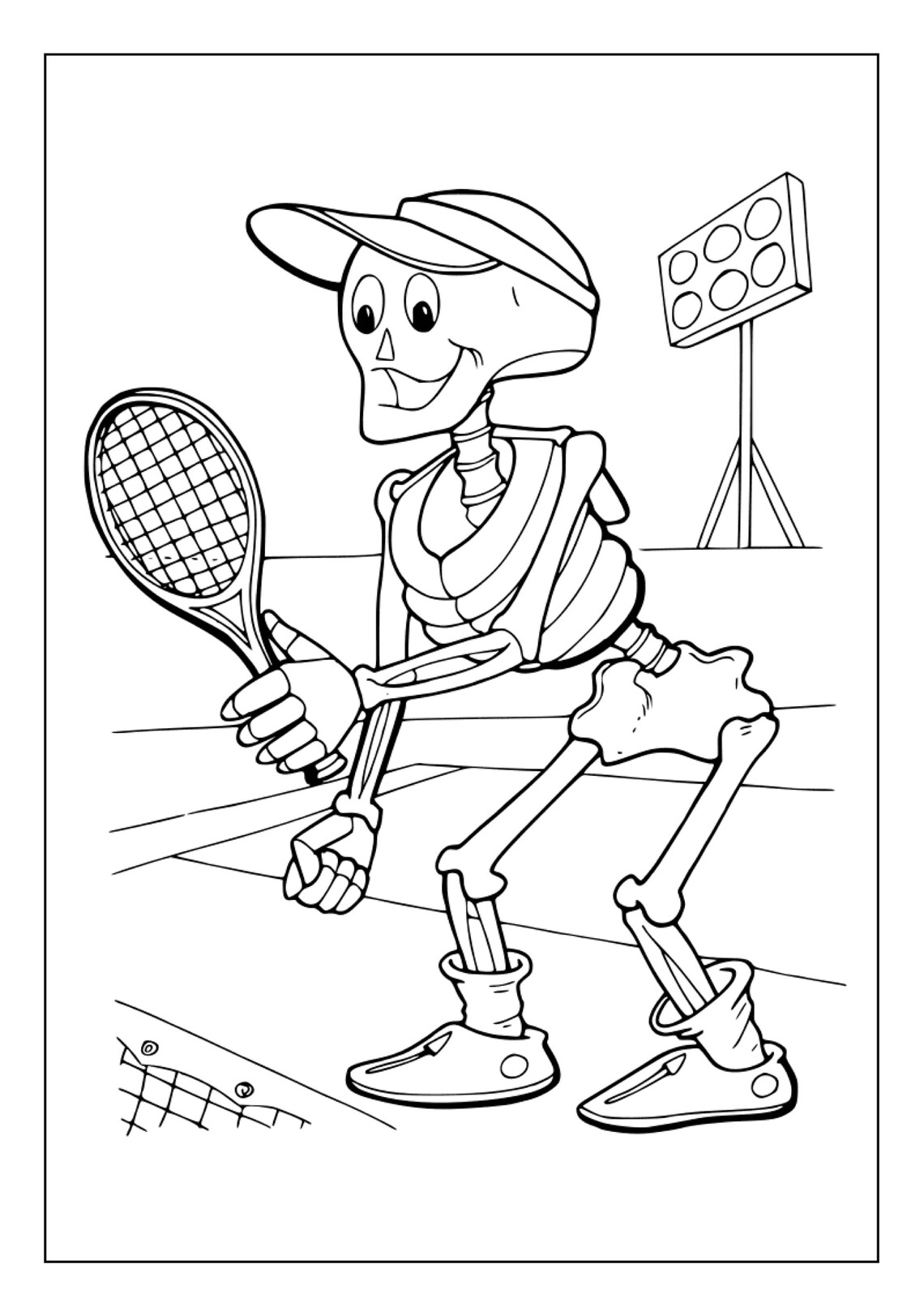 Printable Tennis Coloring Pages for Kids & Adults | 70 Pages | Instant ...