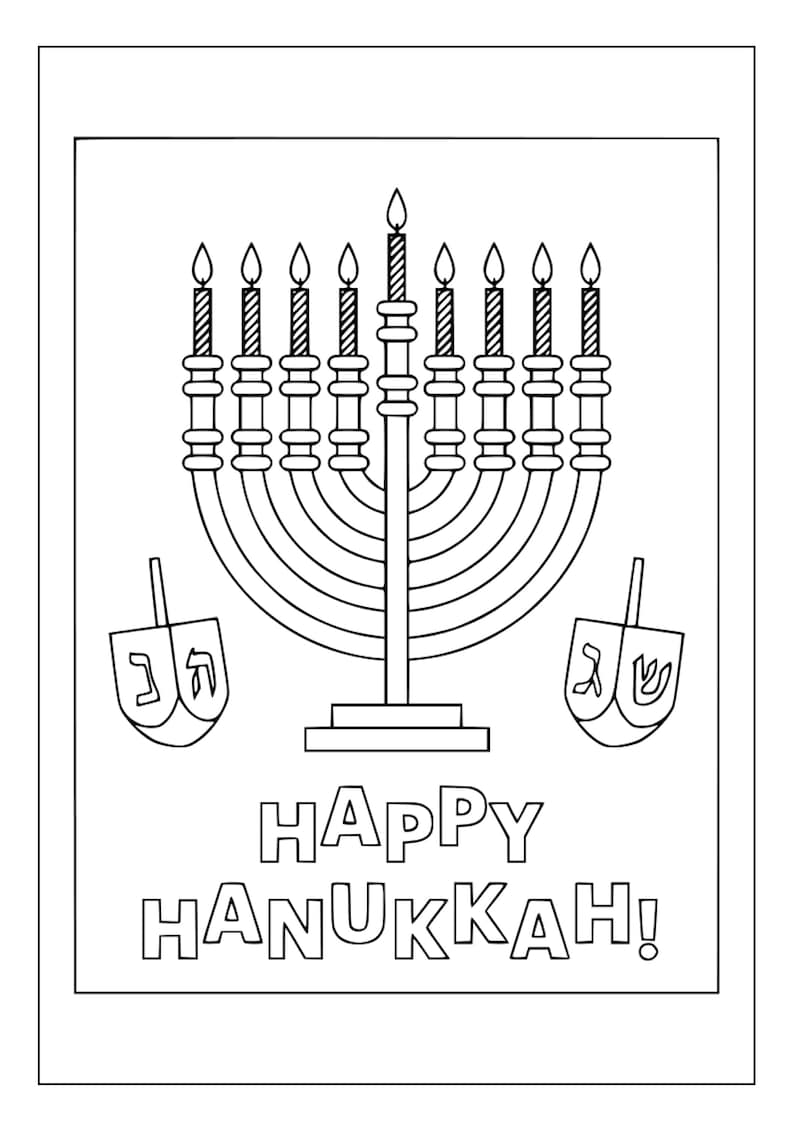 Printable Hanukkah Coloring Pages for Kids & Adults | 90 Pages ...