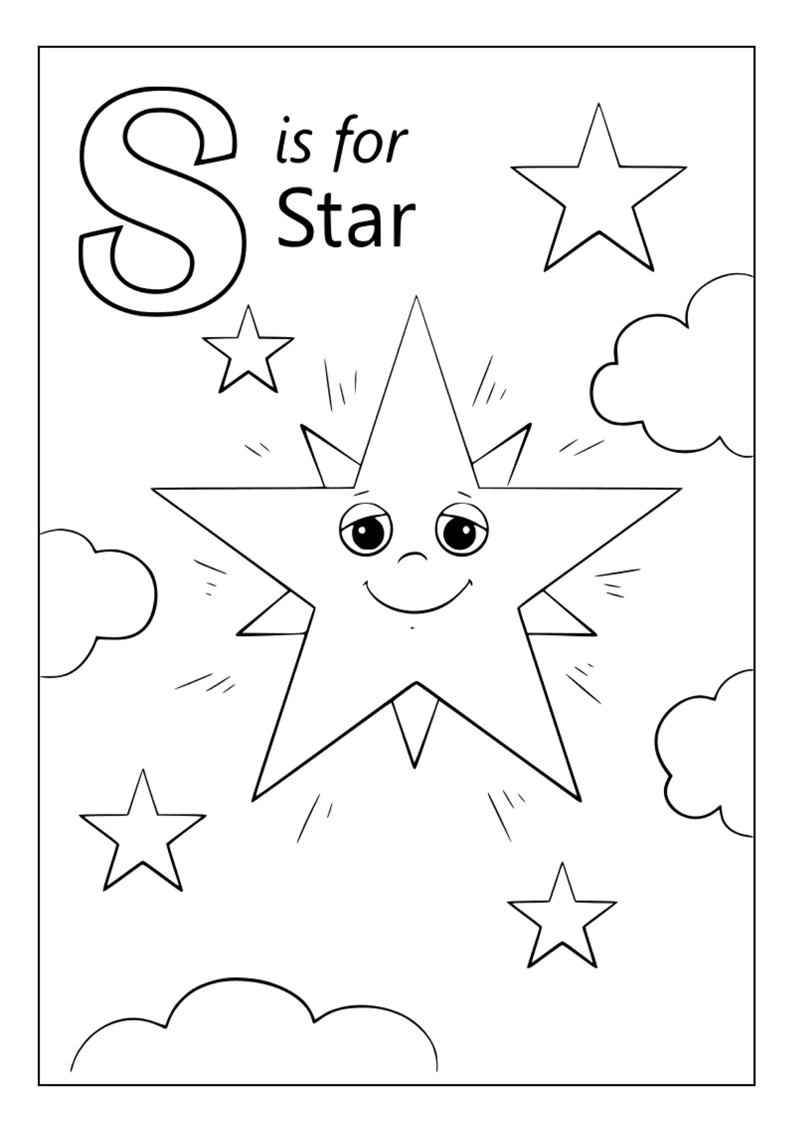 Printable Stars Coloring Pages for Kids and Adults | 85 Pages | Instant ...