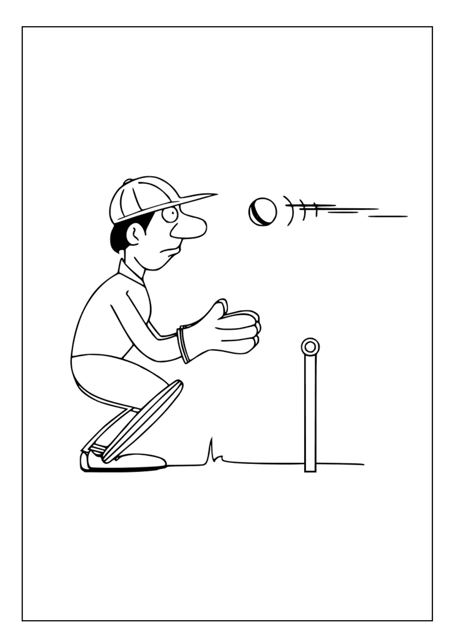 Printable Cricket Game Coloring Pages for Kids & Adults | 30 Pages ...