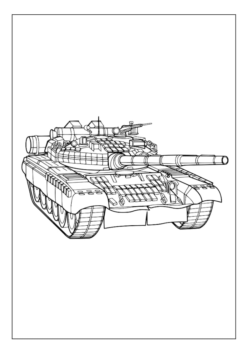 Printable Army Tanks Coloring Pages for Kids and Adults 80 Pages ...
