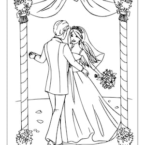 Printable Wedding Coloring Pages for Kids and Adults | 80 Pages ...