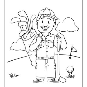 Printable Cute Golf Coloring Pages for Kids & Adults | 25 Pages ...