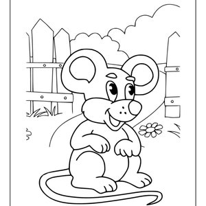 Printable Mouse Coloring Pages for Kids & Adults | 40 Pages | Instant ...