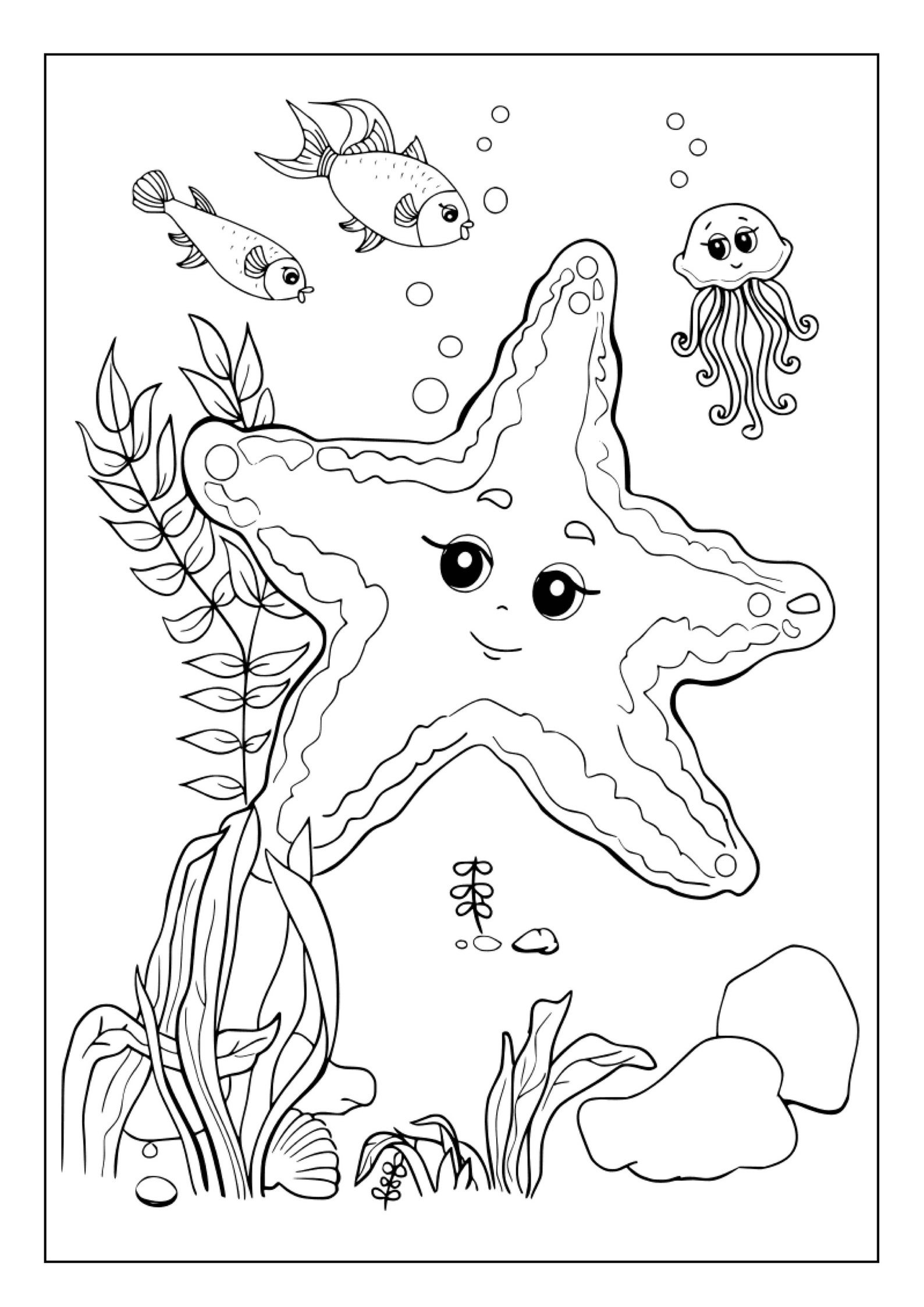 Printable Ocean Coloring Pages for Kids and Adults | 80 Pages | Instant ...