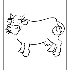 Printable Cow Coloring Pages for Kids and Adults | 90 Pages | Instant ...