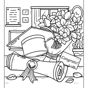 Printable Graduation Coloring Pages for Kids & Adults | 75 Pages ...