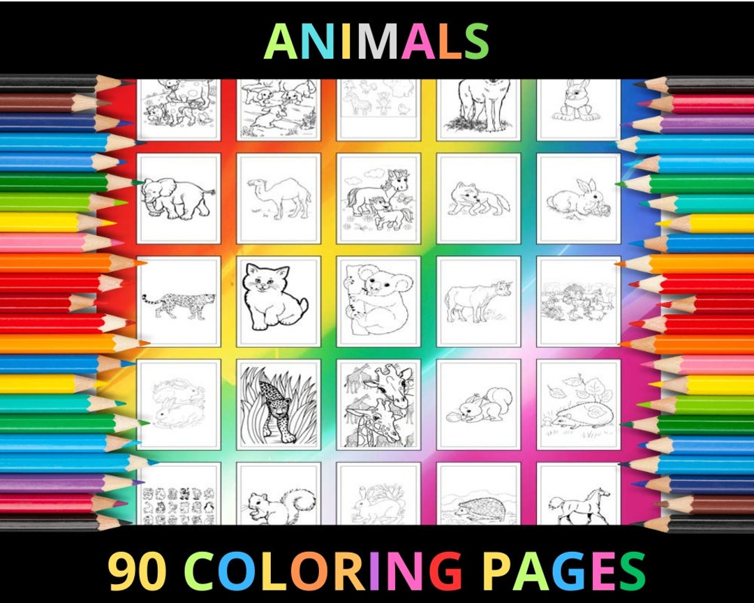 Printable Animals Coloring Pages for Kids and Adults | 90 Pages ...