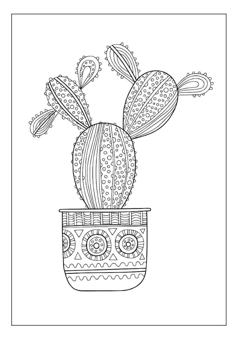 Printable Succulent Coloring Pages for Kids & Adults | 30 Pages ...