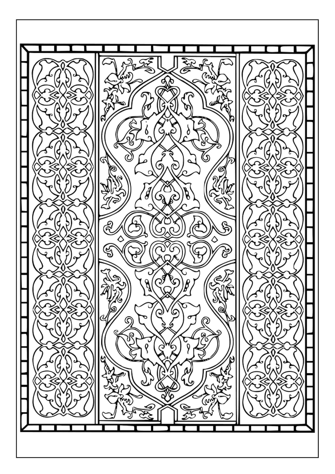 Printable Tiles Coloring Pages for Kids & Adults 30 Pages Instant ...