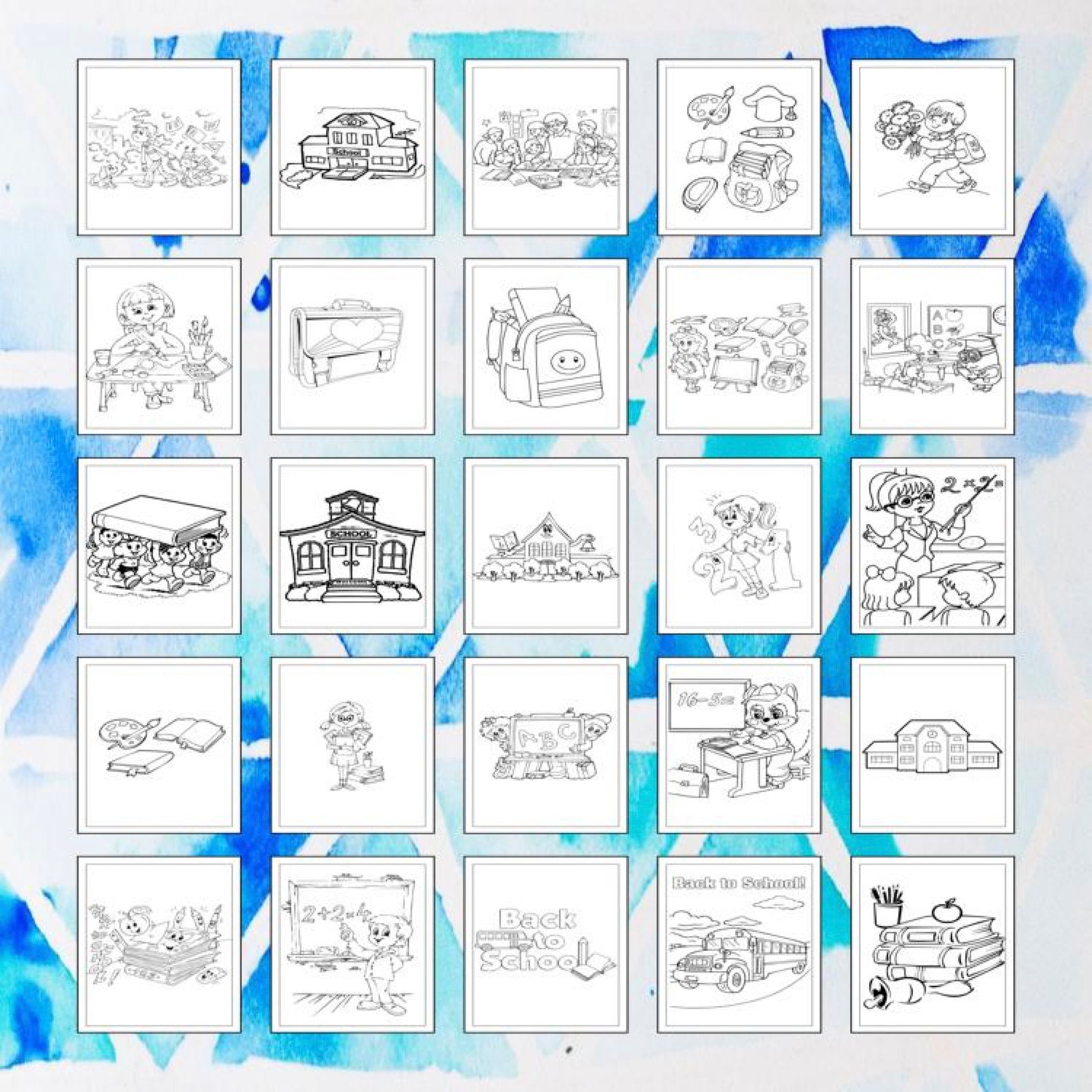 Printable Back to School Coloring Pages for Kids and Adults | 90 Pages ...