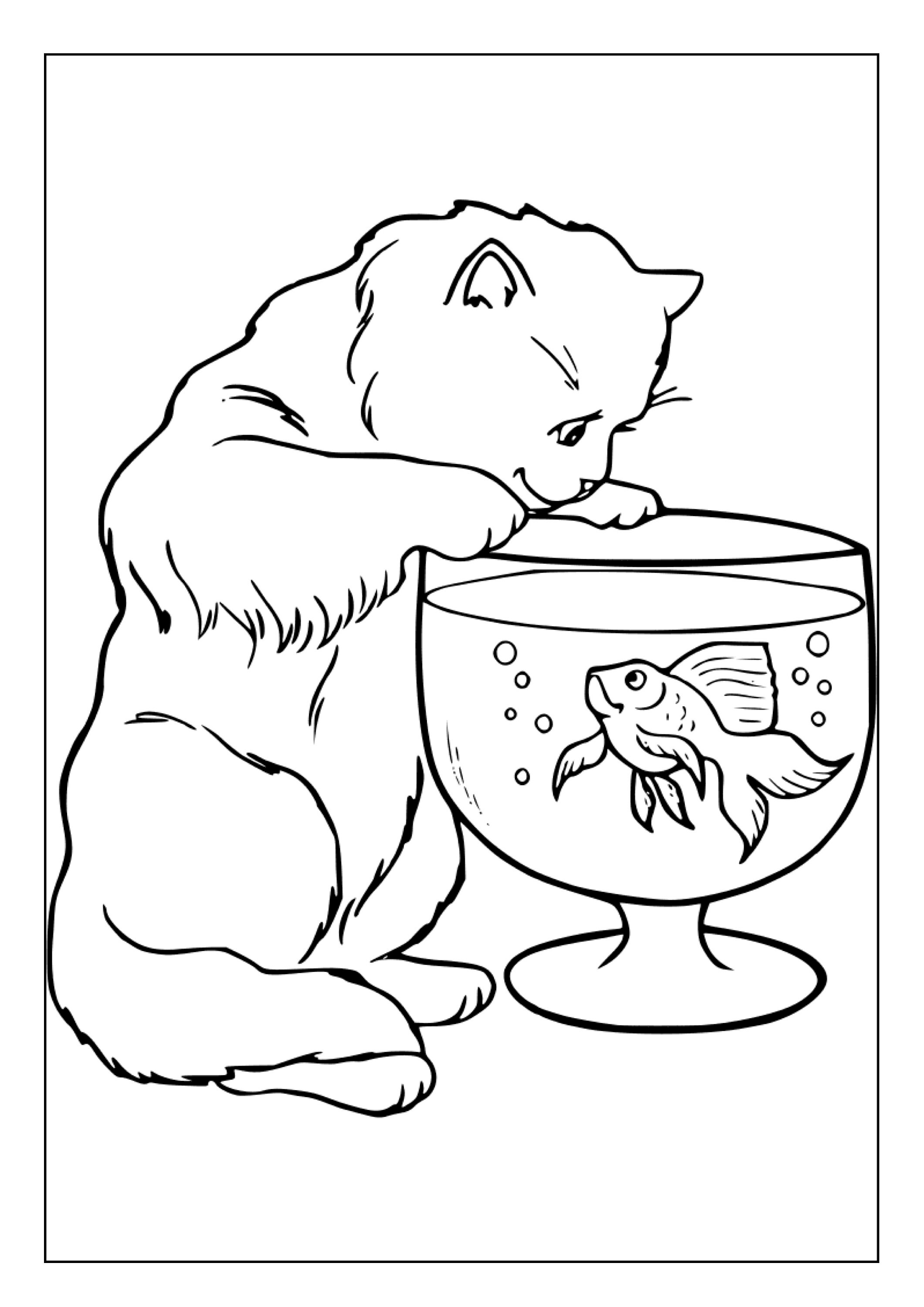 Printable Fish Bowl Coloring Pages for Kids & Adults 65 Pages - Etsy